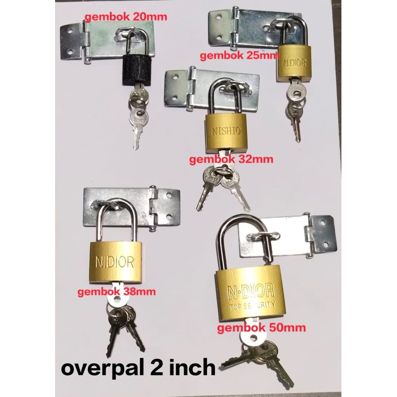 Jual GEMBOK DAN OVERPAL GALVANIS 2 INCH | Shopee Indonesia