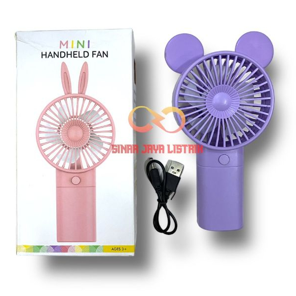Jual Kipas mini led tangan usb portable charger / mini fan led light ...