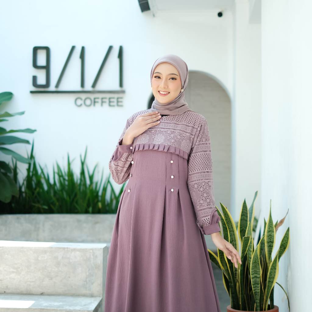 Jual Gamis Wanita Super Jumbo L XL XXL 3XL 4XL Ld 100-140cm Inara Dress ...