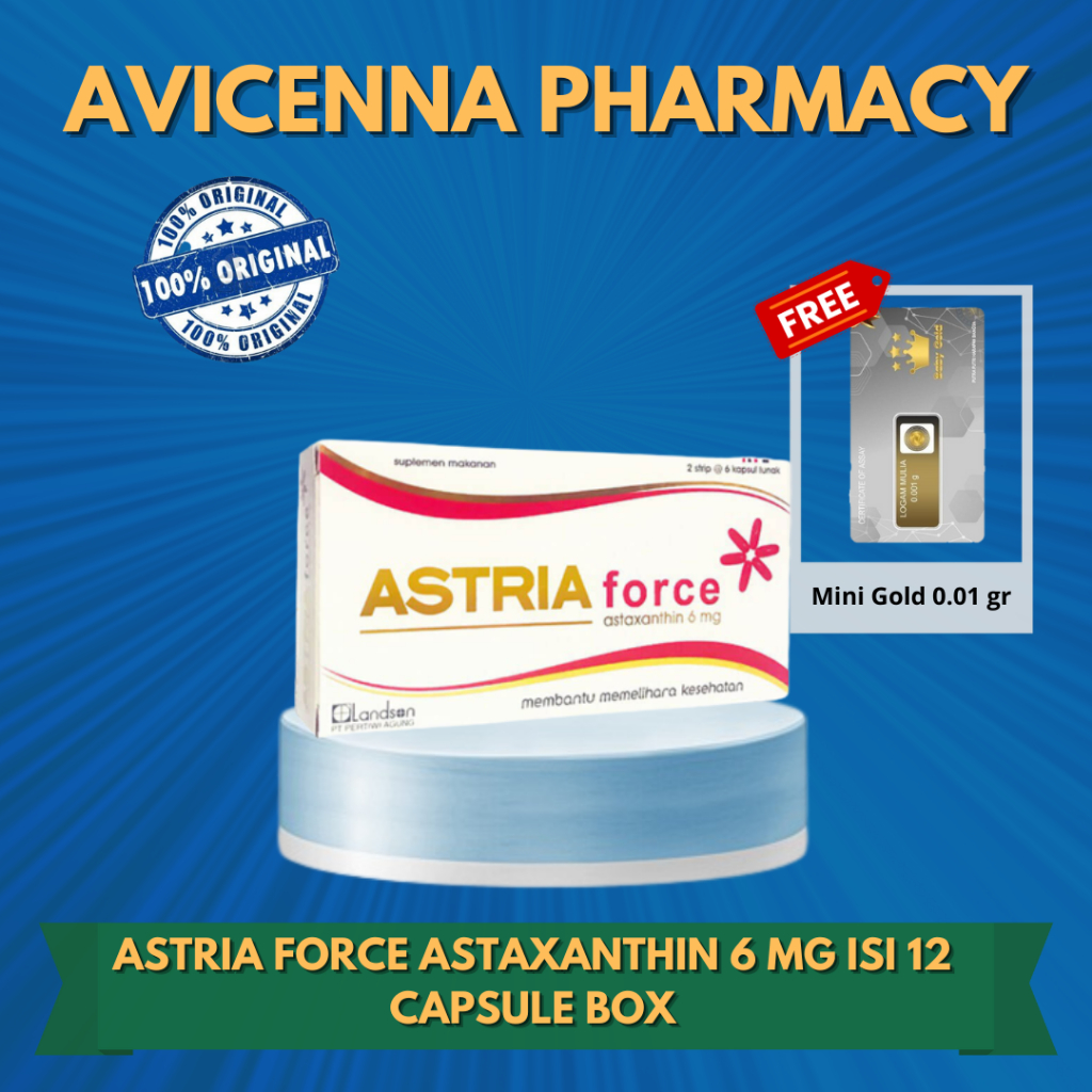 Jual Astria Force Astaxanthin 6mg / 1 Strip ISI 6 Tab | Shopee Indonesia