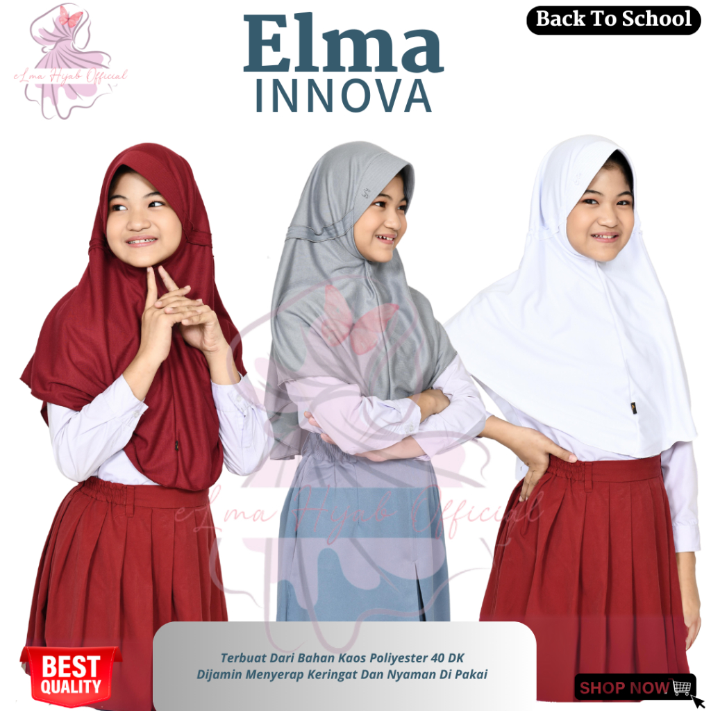 Jual Jilbab Sekolah Instan Kerudung Sekolah Anak Perempuan INNOVA Premium | Shopee Indonesia