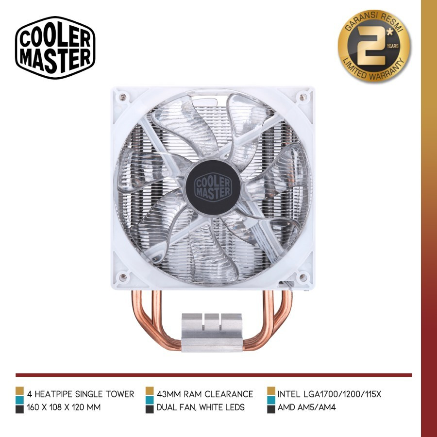 Jual FAN pendingin HYPER 212 LED TURBO WHITE EDITION-Air CPU Cooler ...