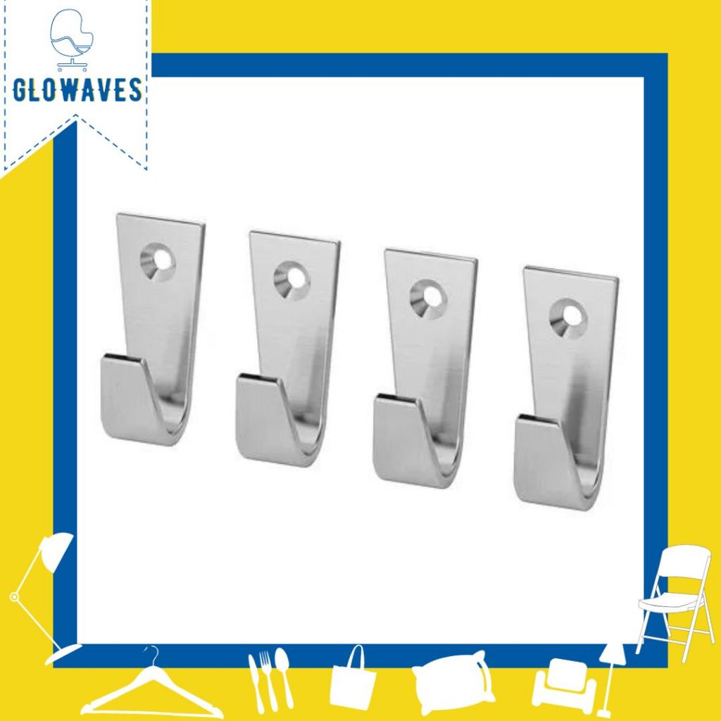 Jual BLECKA Pengait Dinding / Hook Dinding Seng dilapis Nikel 4 cm (4 ...