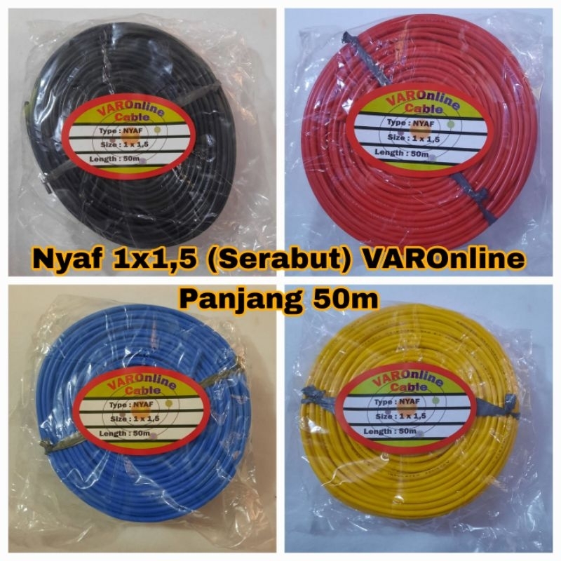 Jual Kabel Serabut Nyaf 1x1,5x50m VAROnline | Shopee Indonesia