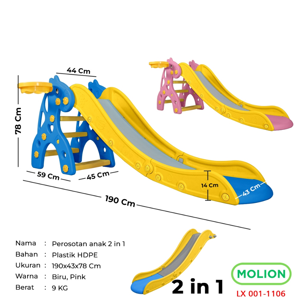 Jual Mainan SNI Perosotan Anak Mainan Prosotan HDPE Seluncuran Anak ...