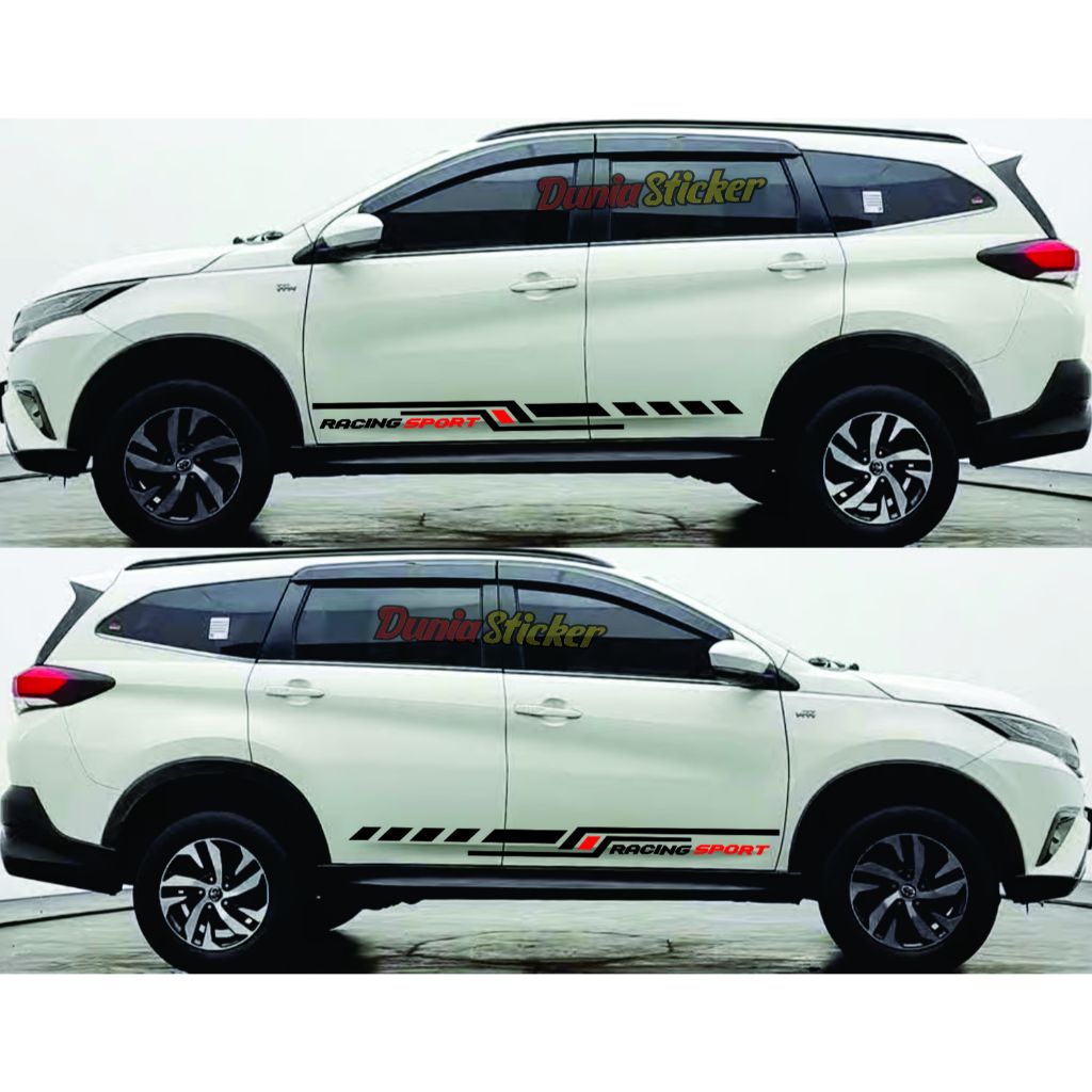 Jual Cutting Stiker Mobil Terios Rush Striping List Minimalis RACING ...