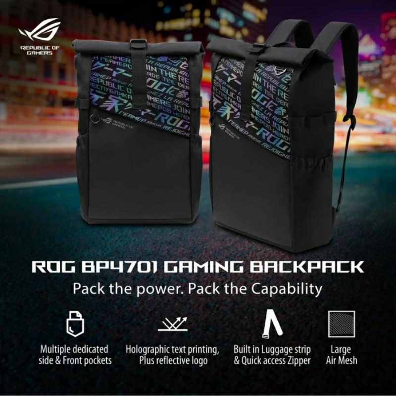 Jual Asus ROG BP4701 Backpack Original Bawaan Laptopnya | Shopee Indonesia