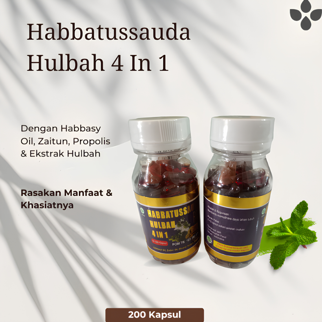 Jual HABBATUSSAUDA HULBAH 4 In 1 Isi 200 Kapsul / Membantu dan ...