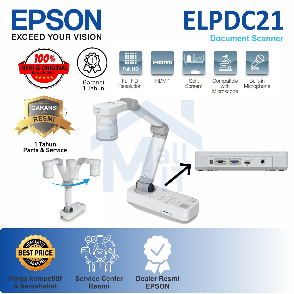 Jual Document Camera EPSON ELPDC21 Full HD 1080p Dokumen Kamera Edukasi ...