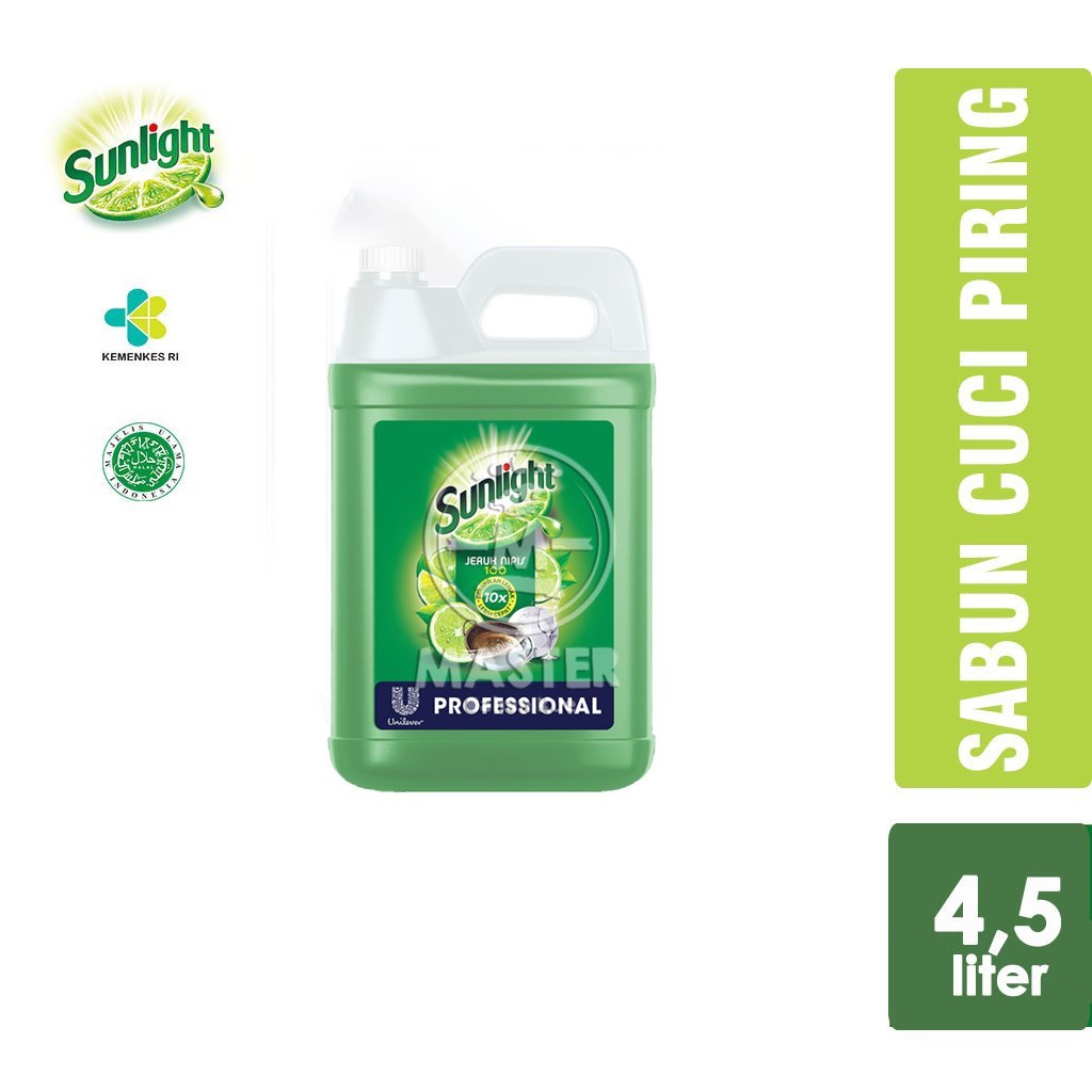 Jual Sunlight Sabun Cuci Piring Jeruk Nipis Professional [Jerigen 4,5 Liter] | Shopee Indonesia