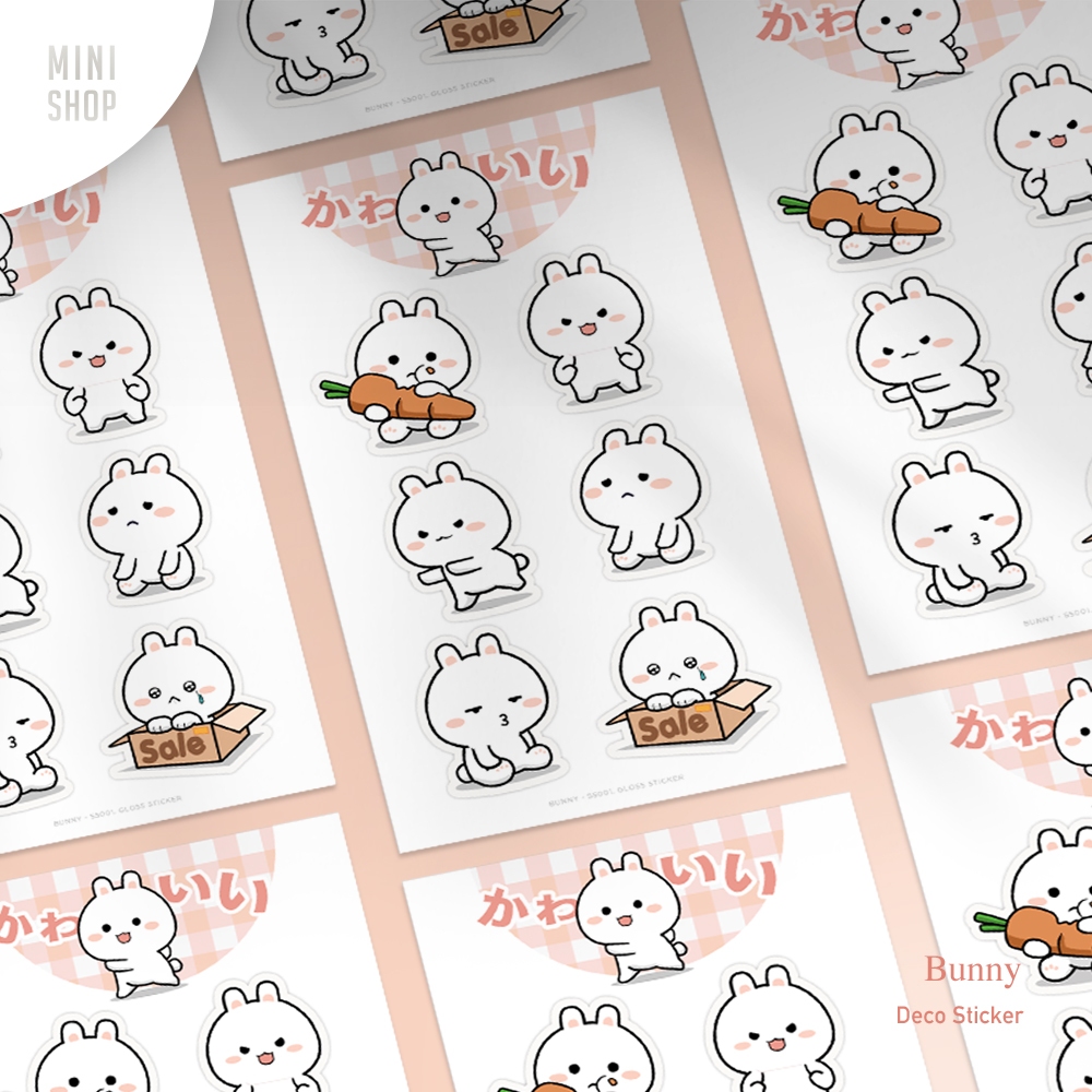 Jual Bunny sticker sheet - ( deco dekorasi / aesthetic aestetik /bunny ...