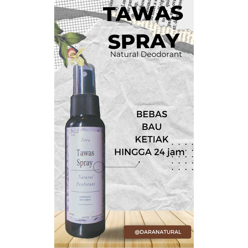 Jual TAWAS SPRAY NATURAL DEODORANT 60ml | Shopee Indonesia