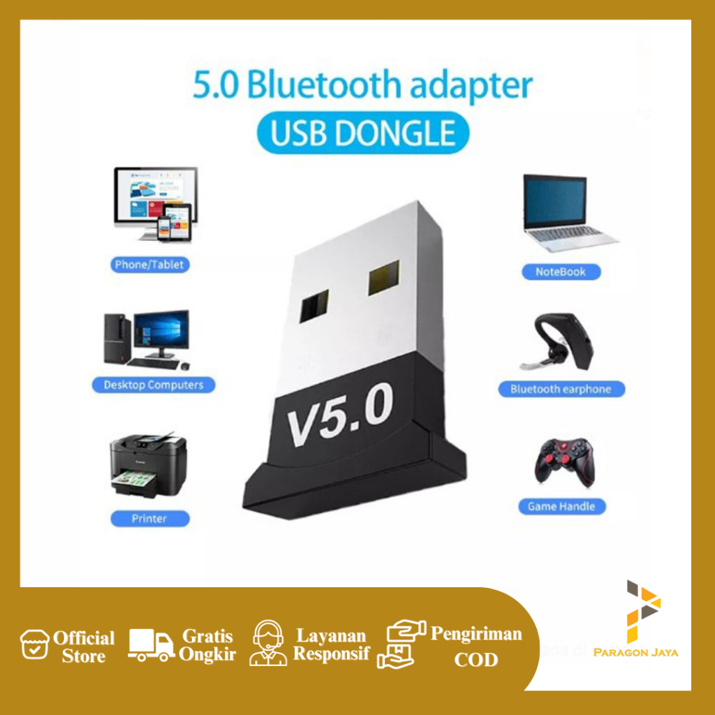 Jual USB Dongle Bluetooth PC Laptop Komputer Bluetooth Receiver 5.0 ...