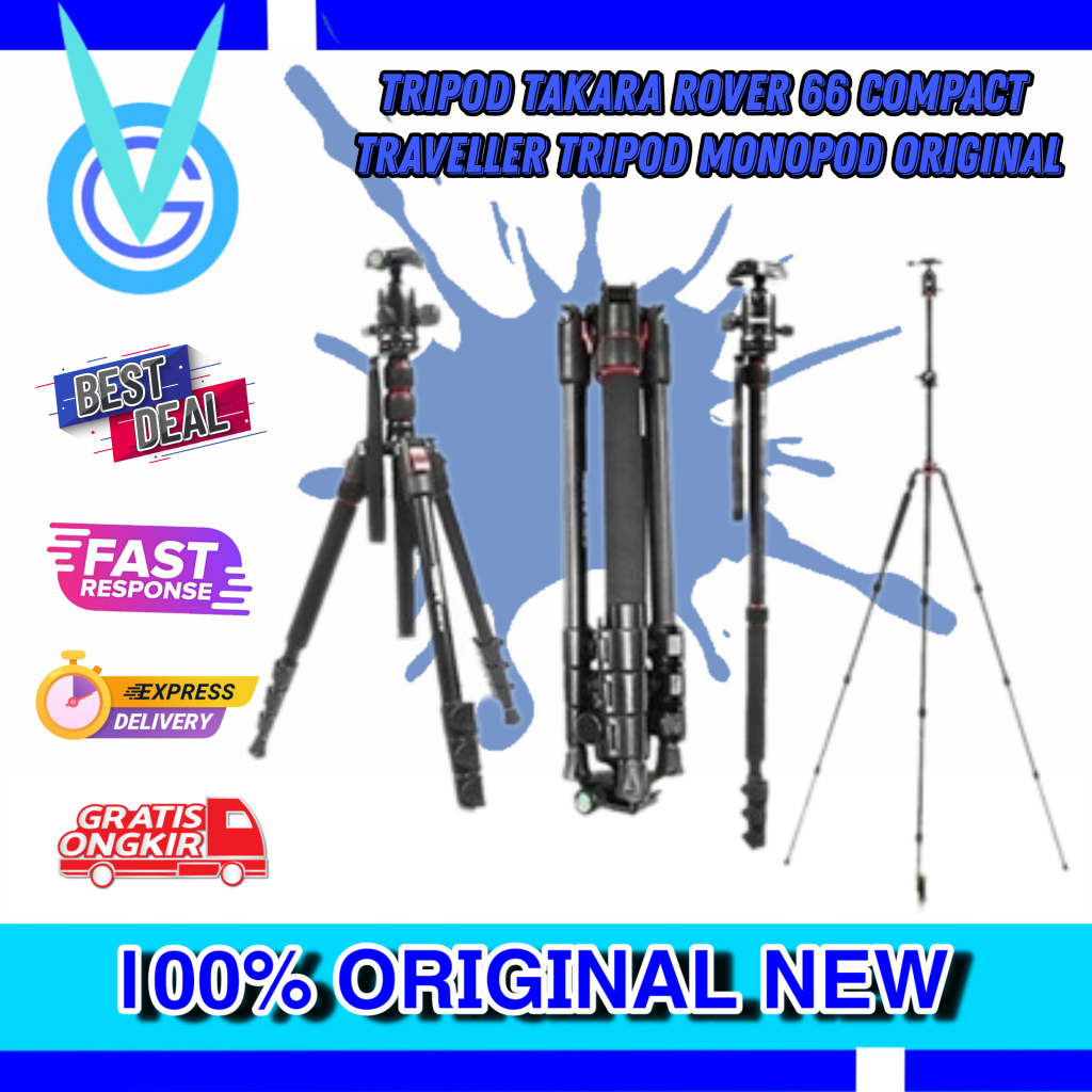 Jual Tripod TaKara Rover 66 Compact Traveller Tripod Monopod Original ...