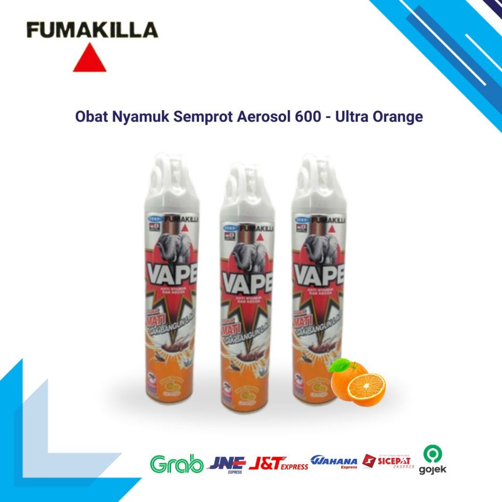 Jual Obat Nyamuk Semprot 600ml Aerosol Ultra Orange Fumakilla | Shopee ...