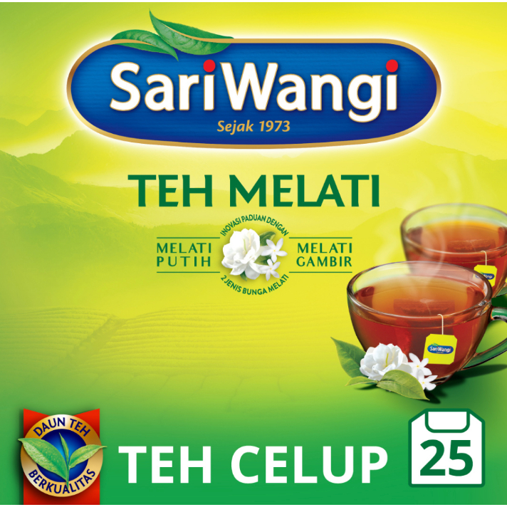 Jual SARIWANGI TEH MELATI PUTIH TEH JASMINE INDONESIAN TEA 25 S ...