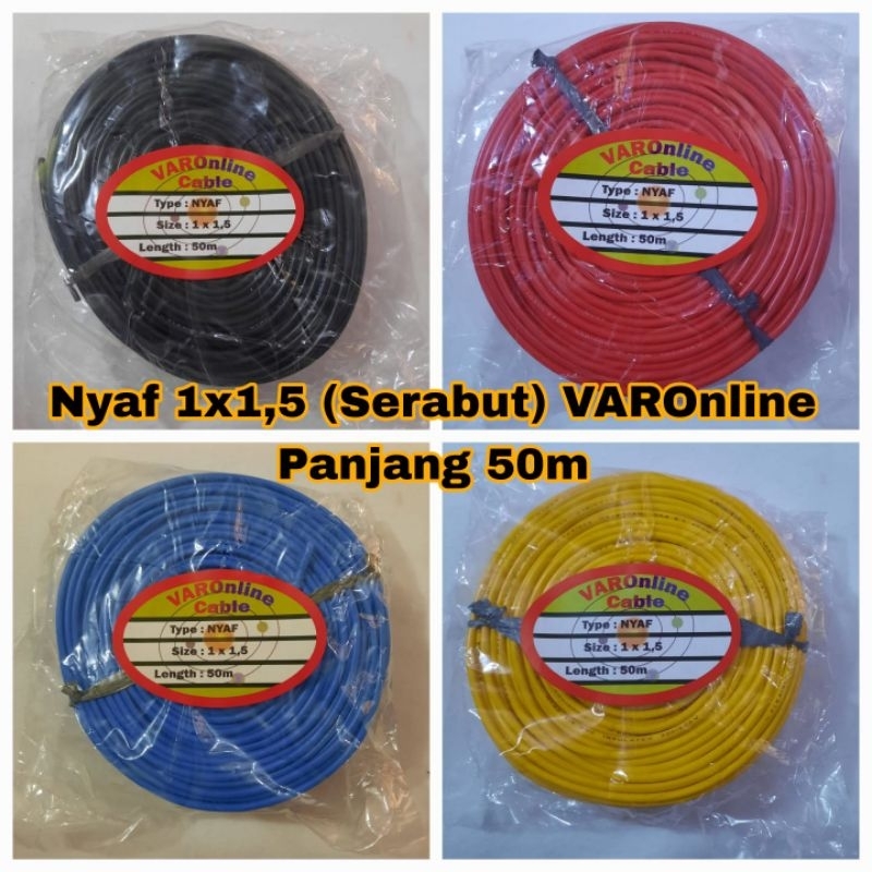 Jual Kabel Serabut Nyaf 1x1,5x50m VAROnline | Shopee Indonesia