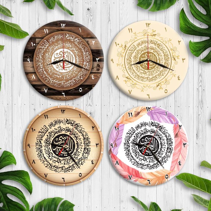 Jual Jam Dinding Islami Kaligrafi Ayat Kursi Jam Dinding Kayu Quartz ...