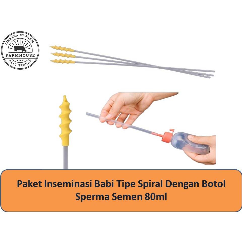 Jual Paket Inseminasi Babi Tipe Spiral Dengan Botol Sperma Semen 80ml ...