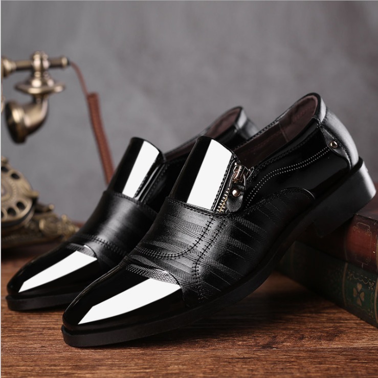 Jual Sepatu Pantofel Pria Gaya Formal - Model Ujung Lancip Lace-up Flat ...