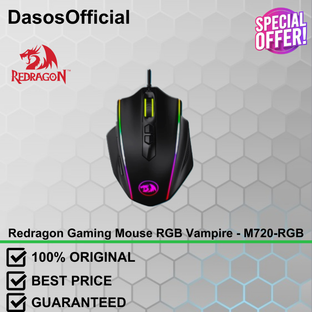 Jual Redragon Gaming Mouse RGB Vampire - M720-RGB | Shopee Indonesia