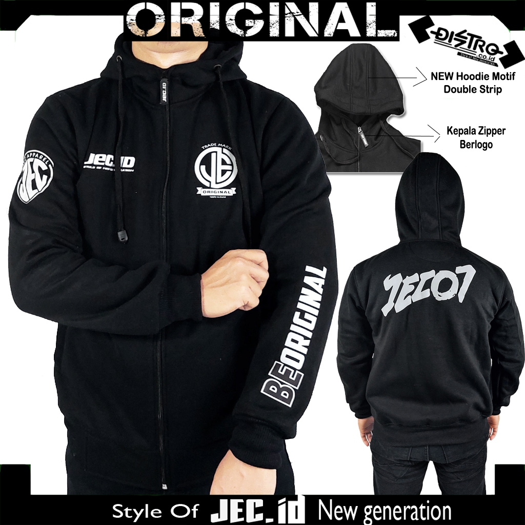 Jual Jaket Hoodie Hitam Mix Hitam Motif Varsity Tebal Premium - Sweater ...