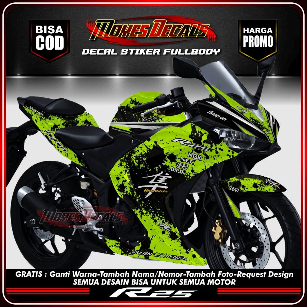 Jual Variasi Decal R25 Full Body motif hayabusa Decal Yamaha R25 Old ...