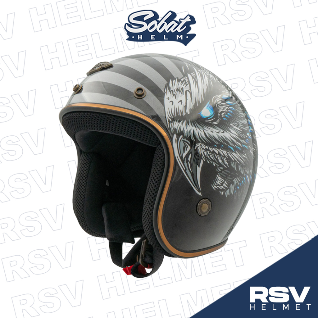 Jual Helm RSV CLASSIC MOTIF Helm Retro Half Face SNI | Shopee Indonesia