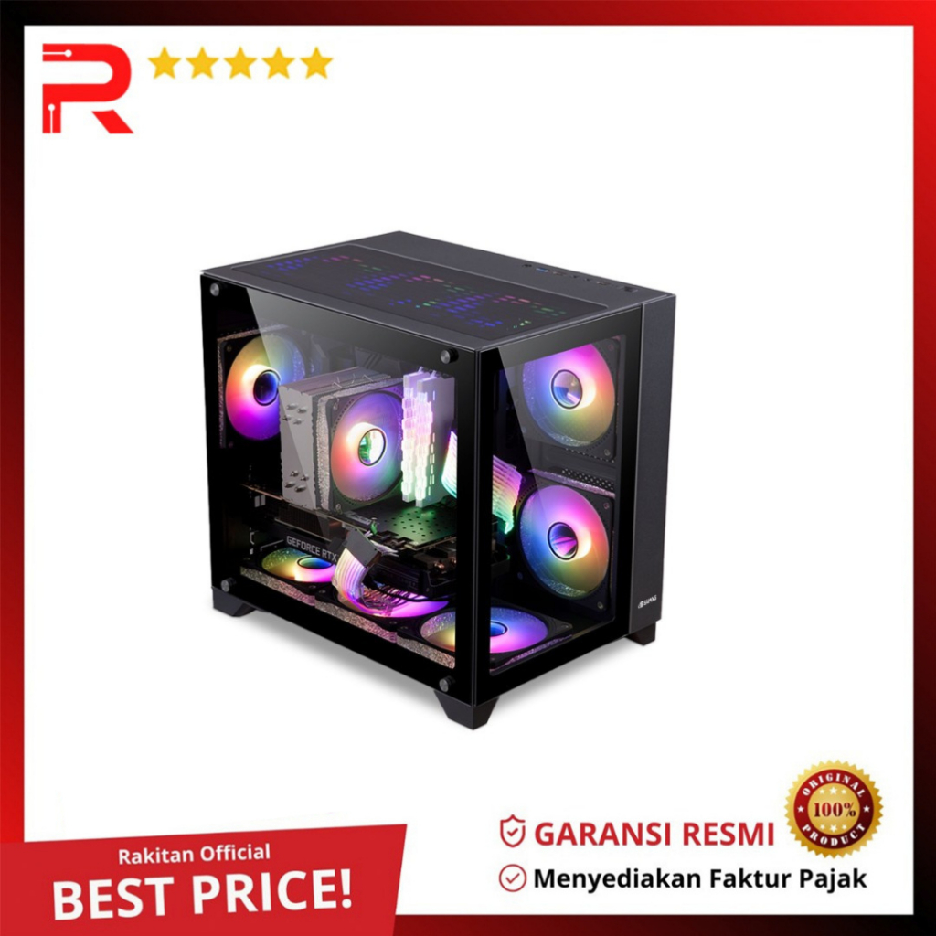 Jual Casing Digital Alliance N30s Gaming Case Micro ATX Tempered Glass ...