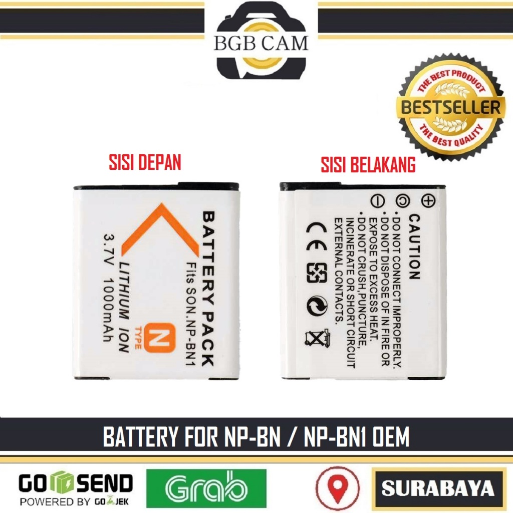 Jual Battery OEM For Sony NP-BN1 / NP-BN for Sony DSC-W710 / W730 ...