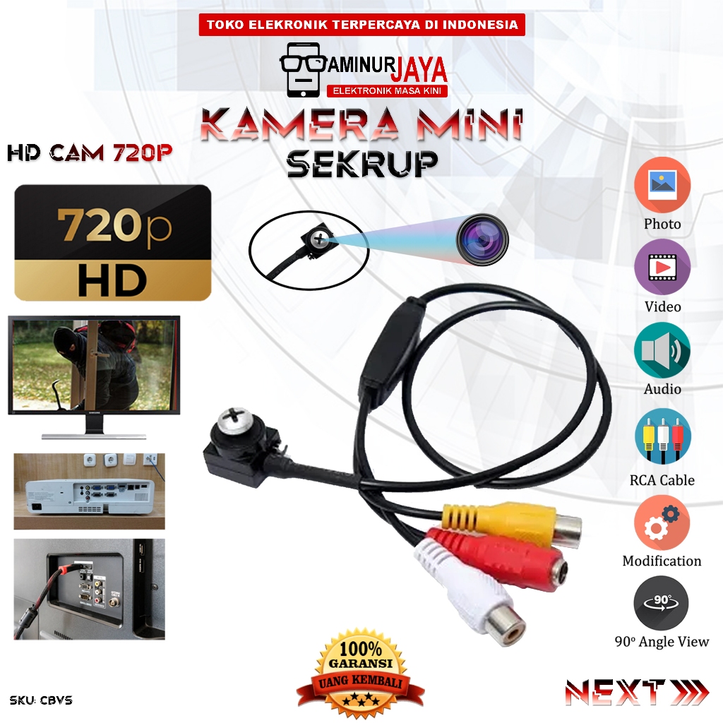 Jual Kamera CCTV Sekrup CBVS Hidden Kamera HD 720P DVR Camera Spy Cam ...