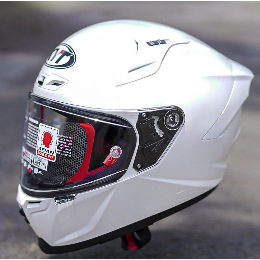 Jual Helm Full Face KYT Striker Solid Plain White Gloss Warna Putih ...