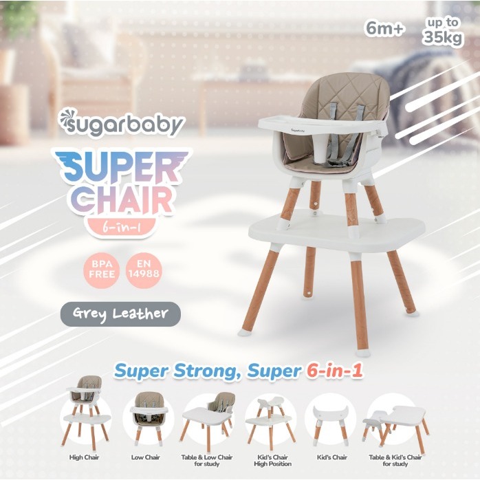 Jual Sugar Baby Super Chair 6in1 Kursi Meja Bayi / Kursi Makan / Bangku ...