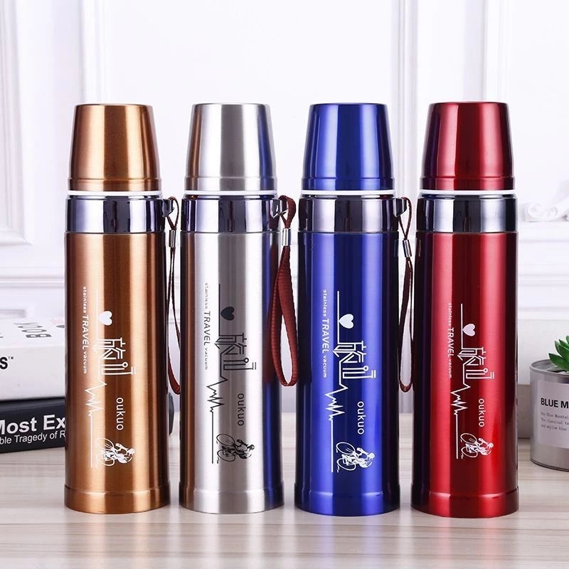Jual TERMOS TRAVEL 750 ML / BOTOL MINUM VACUUM FLASK STAINLESS 750 ML ...