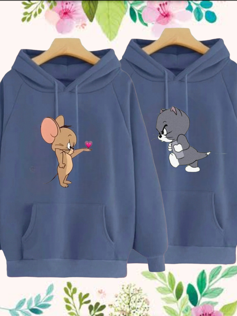 Jual ( isi 2 sweater ) jaket couple KARTUN LUCU / jaket couple pasangan ...