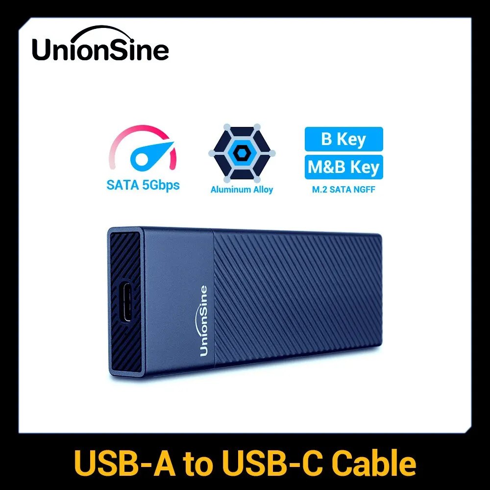 Jual UnionSine S7 M.2 SATA NGFF SSD Case USB Type C 3.1 Enclosure ...