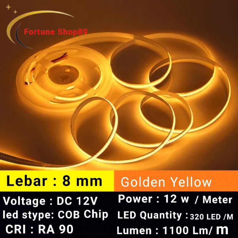 Jual Led Strip COB DC 12V 5 Meter 320LED/Meter 3000K 4000K 6500K ...
