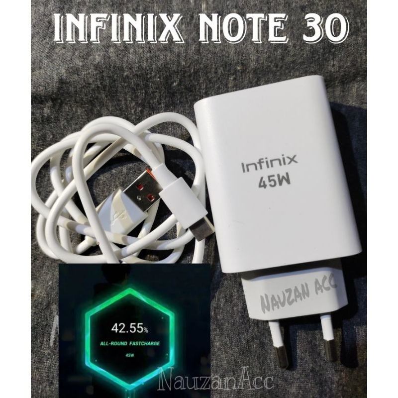 Jual Charger INFINIX NOTE 30 Fastcharging 45W. Di Jamin Original ...