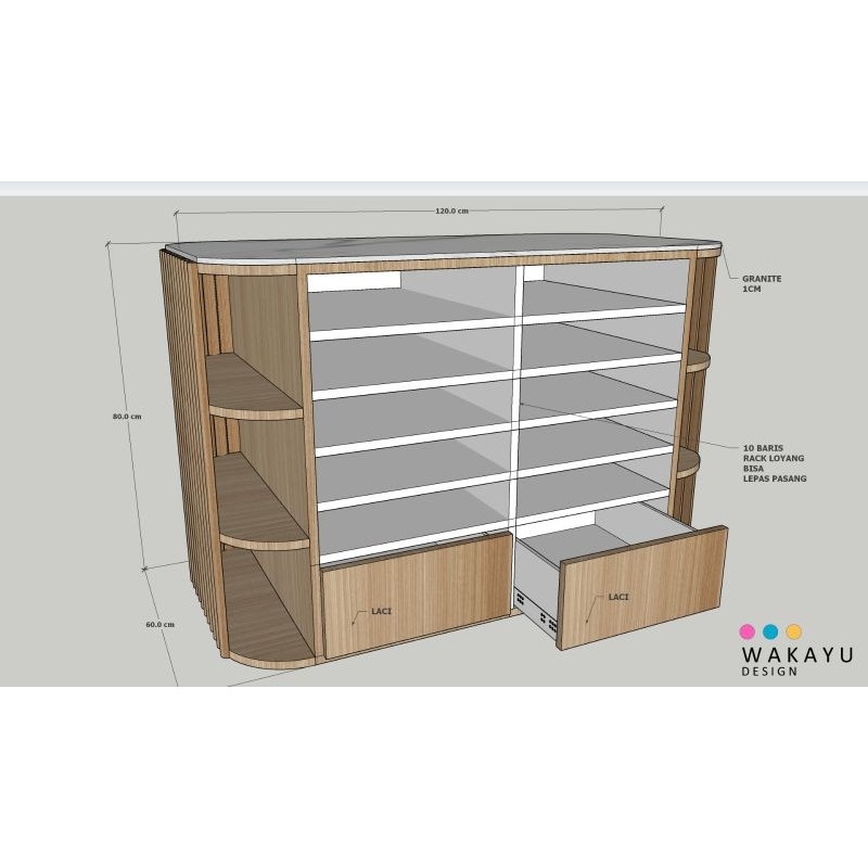 Jual Meja Dapur Kitchen Island HPL | Shopee Indonesia