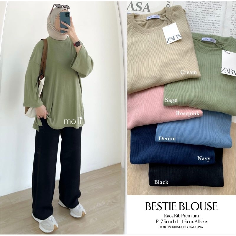 Jual Moca Bestie Blouse Polos Molli Mli Meong Solo Shopee Indonesia
