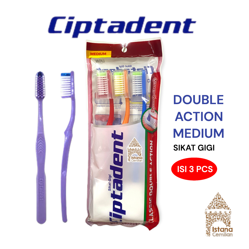 Jual Ciptadent Family Pack isi 3 Sikat Gigi Classic Double Action ...