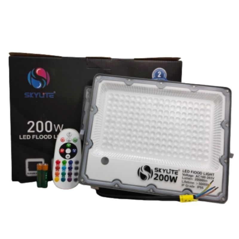 Jual Lampu Sorot / LED Flood Light 200W Watt + Remot SKYLITE MS-5200 RGB | Shopee Indonesia