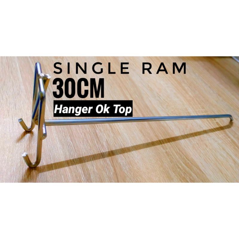 Jual Single ram 30 besi chrome tebal gantungan cantol aksesoris display ...