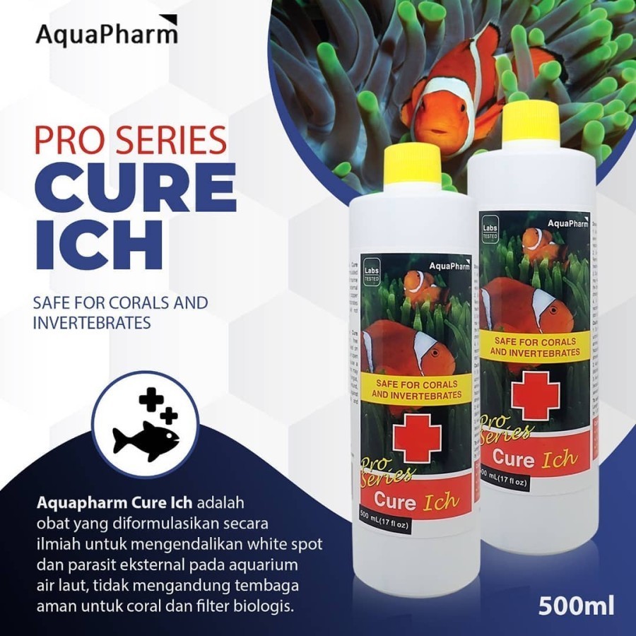 Jual Aquapharm Cure ich (obat ws/parasite) reef safe 500 ML | Shopee ...