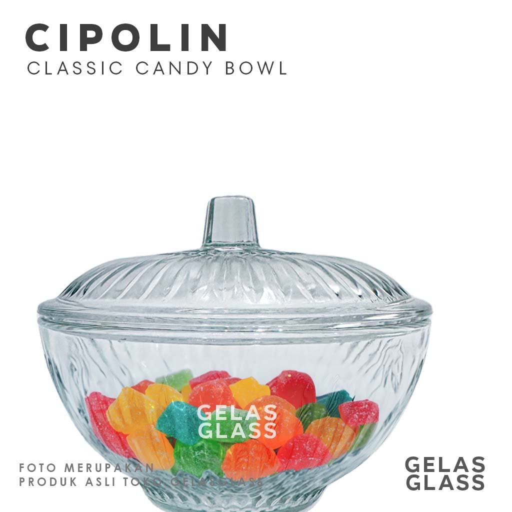 Jual Mangkok Hias Bulat dengan Motif Garis Vertikal Bening Transparan ...