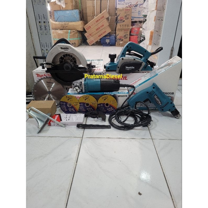 Jual Paket Pertukangan MAKITA Circle+Serut+Grindra+Bor | Shopee Indonesia