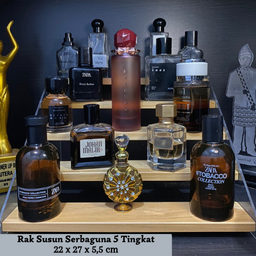 Jual Rak Akrilik Cosmetik 5 Susun Rak Parfum Rak Organizer Serbaguna ...