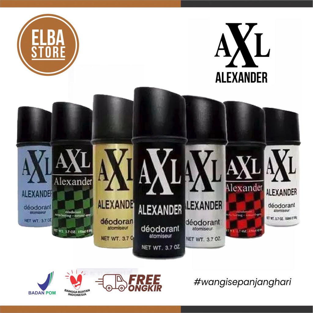 Jual AXL Alexander Body Spray Deodorant 150ml | Shopee Indonesia