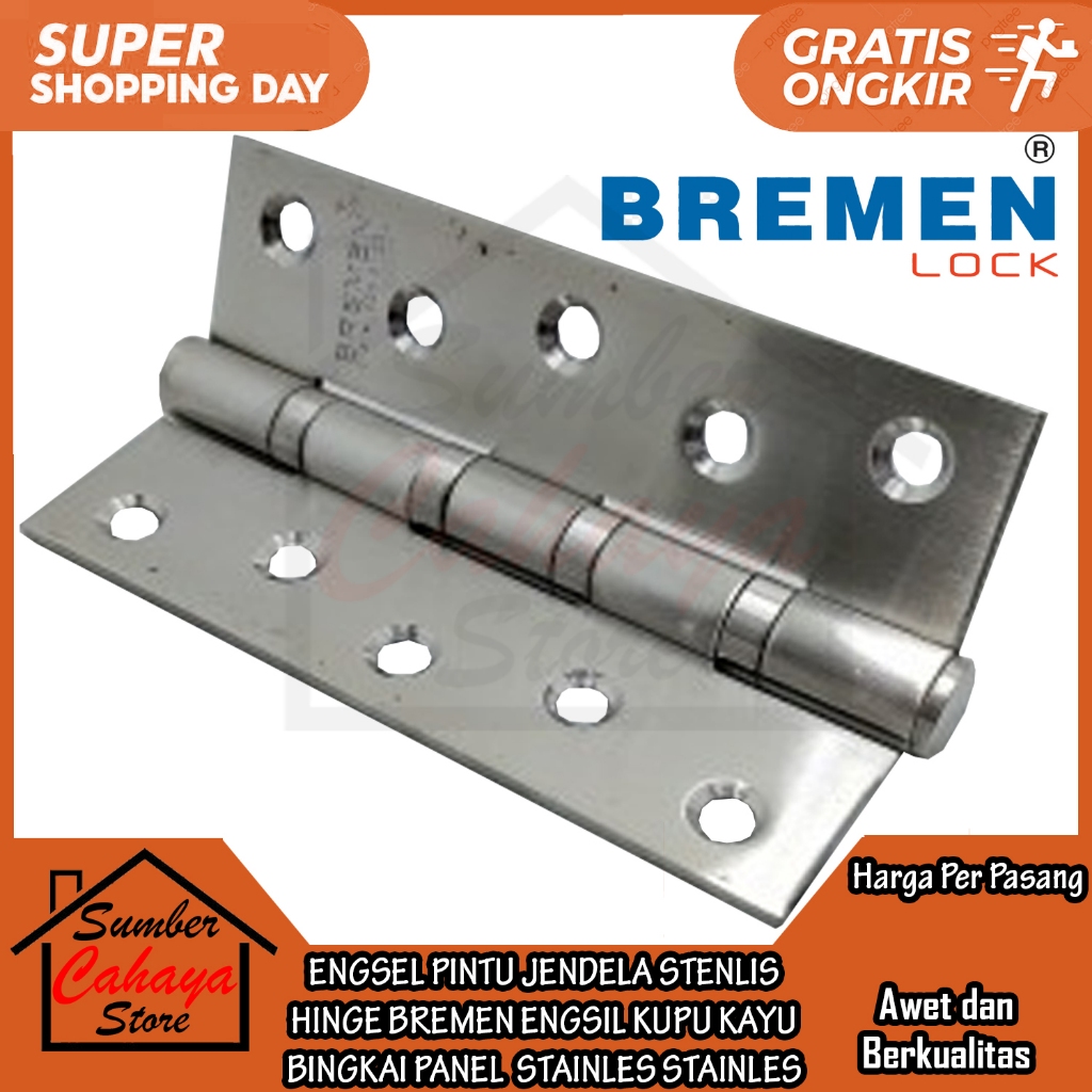 Jual Bremen Hinge Ess 3x2.5x2mm 2bb Sss 4x3x2mm 4bb 4x3x3mm 5x3x3mm ...
