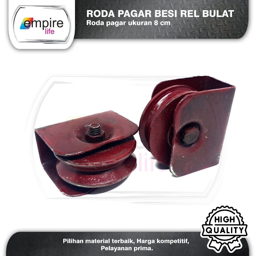 Jual RODA PAGAR 6 CM , 7 CM, 8 CM BESI COR BIASA | REL SIKU V / REL ...